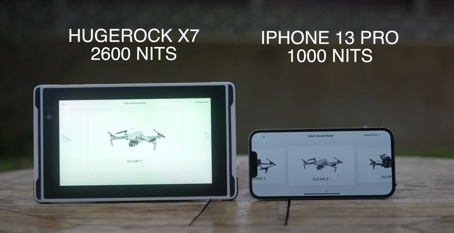 Hugerock X7 2600 Nits Rugged Android 13 Tablet UAV FPV Drone Control U ...